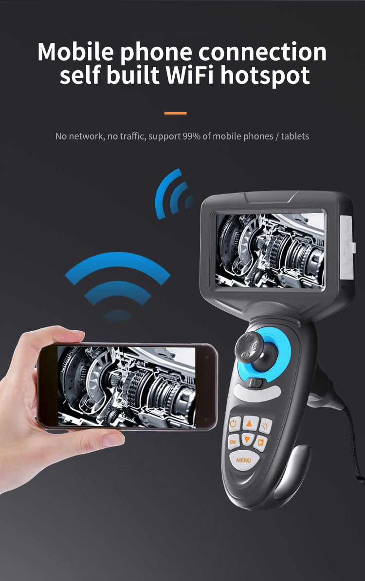 Borescope Inspection Camera - Ergonomical 4.5inch Screen 360 Degree Ar ...